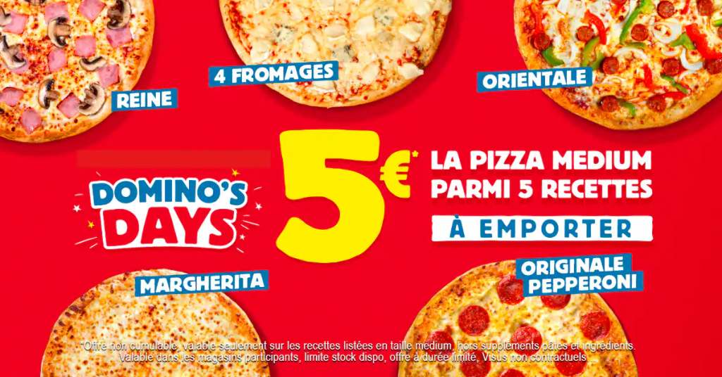 DOMINO'S DAY : Pizza à 5 € - Le Bon Plan